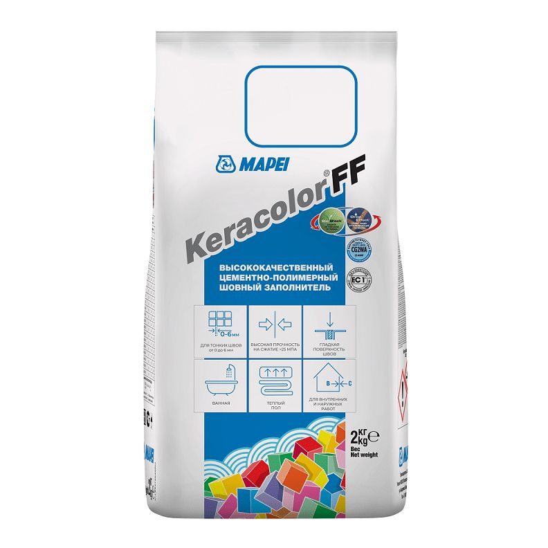 Mapei Keracolor FF/Мапей Кераколор ФФ, 3 штуки по 2кг,Цвет №131 Ваниль ...