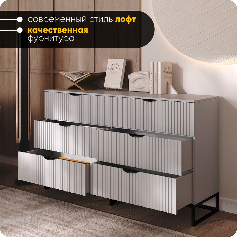 Комод Max Form КомодНаНожках1500, 120x40x90 см, 6 ящ. - купить по ...