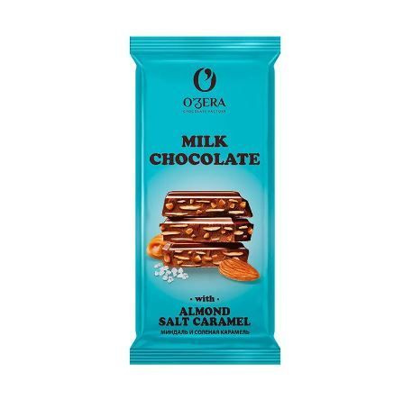 OZera Шоколад, Milk chocolate with Almonds salt caramel, молочный, 90 г купить на OZON по низкой ...