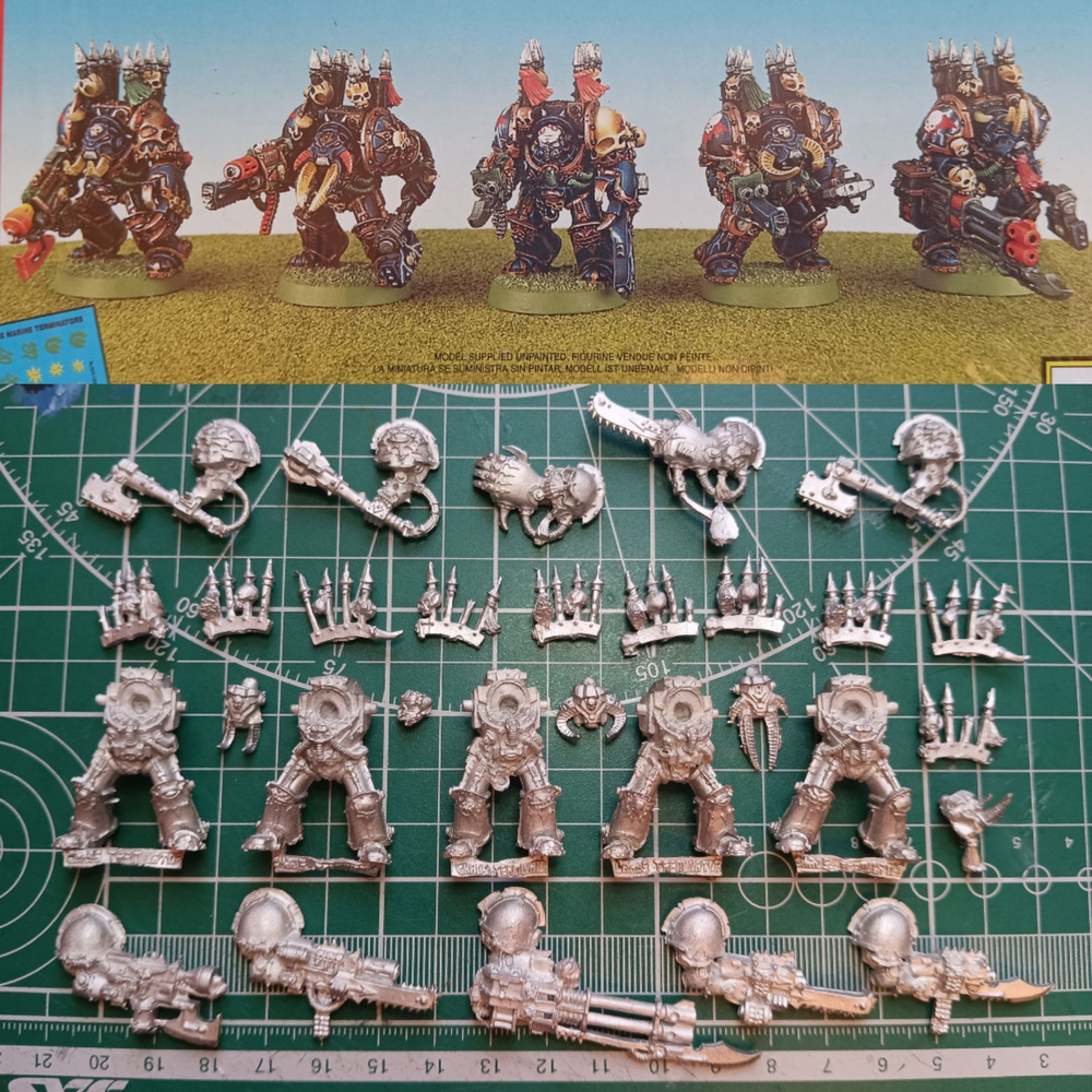 Chaos Terminator Squad 1996 2nd ed Space Marines Warhammer миниатюра ...