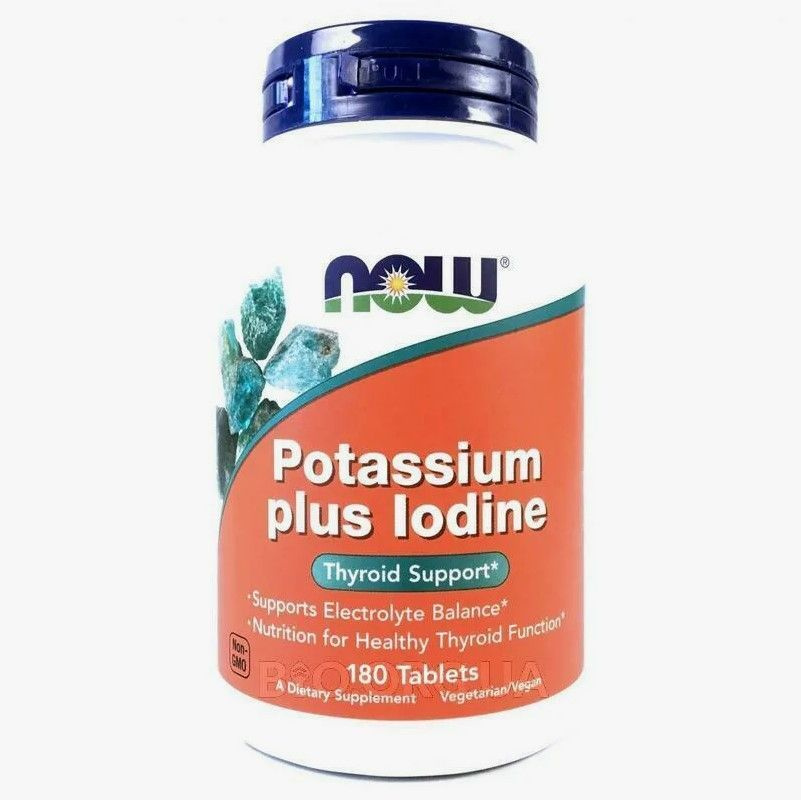 Now Foods Potassium plus Iodine (Калий + Йод) 180 таблеток купить на ...