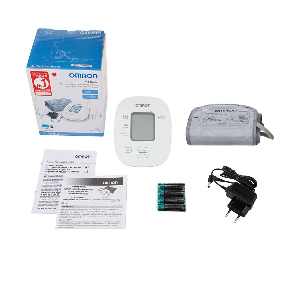 Тонометр OMRON M1 Basic (ARU) с адаптером и стандартной манжетой 22-32 см купить на OZON по ...