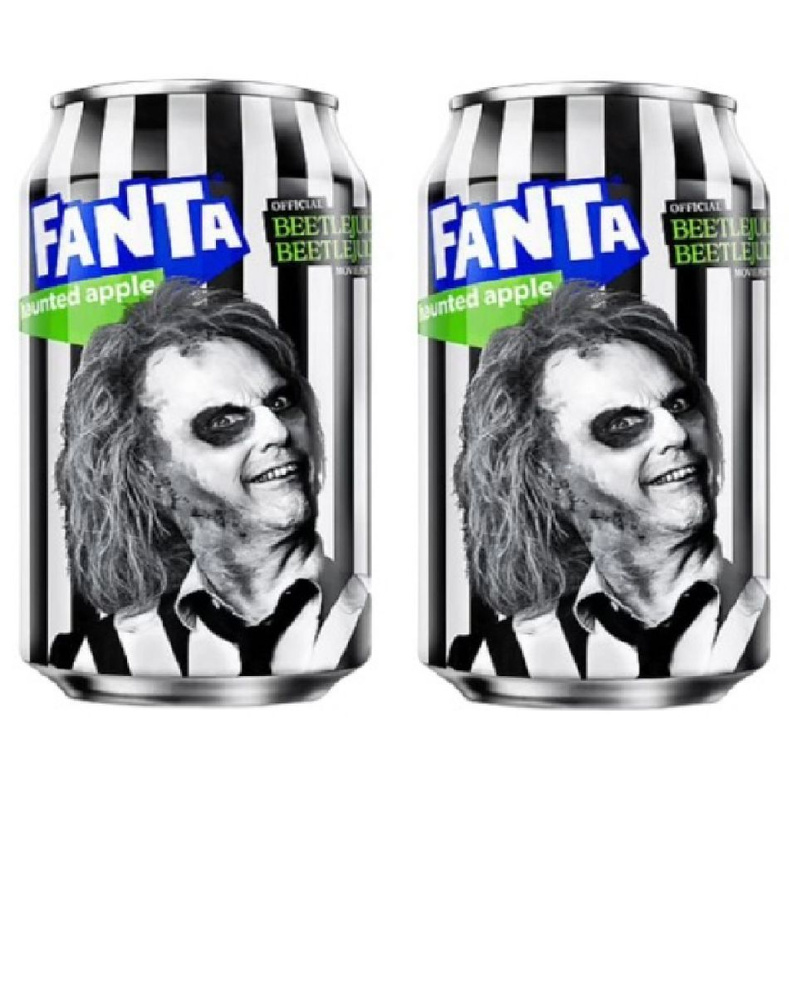 Fanta Haunted Apple x Beetlejuice Напиток газированный с яблочным ...