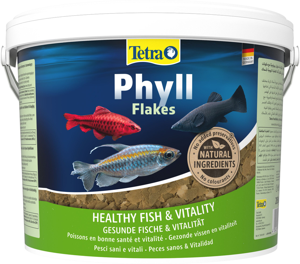 Корм Tetra Phyll Flakes, хлопья для растительноядных рыб, 10 л купить на OZON по низкой цене ...