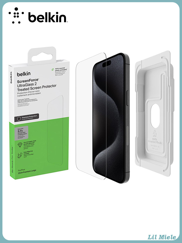 Belkin Screenforce UltraGlass2 Treated Screen Protector для iPhone 16 ...