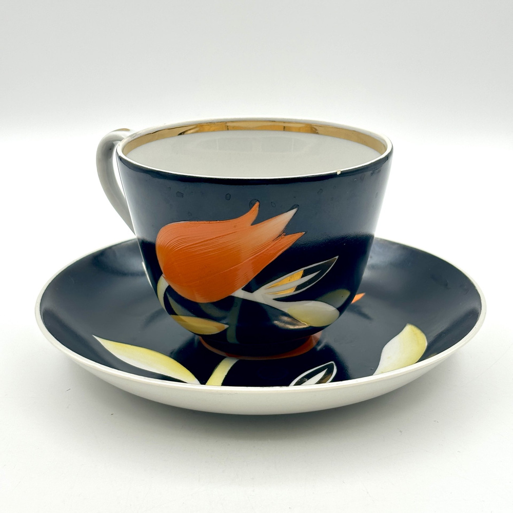 Пара чайная большая "Тюльпан", Дулевский фарфоровый завод Дулёво СССР 1963 г купить на OZON по ...