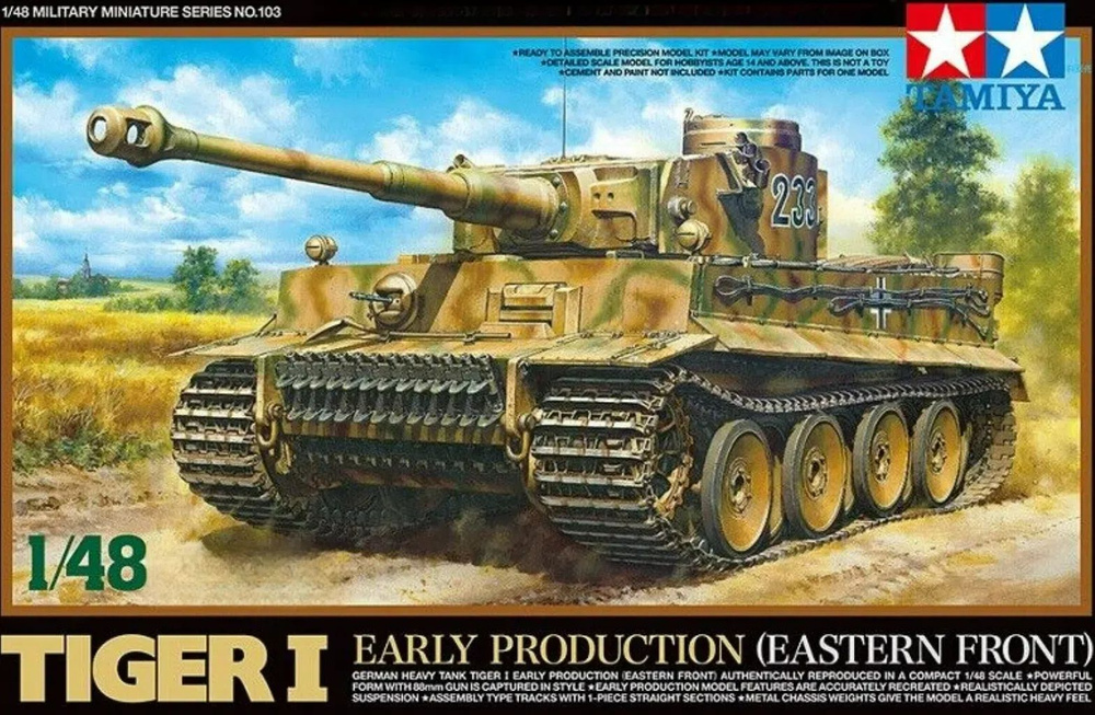 Tamiya 32603 1/48 Немецкий тигр I Ранняя (Восточная линия) сборная ...