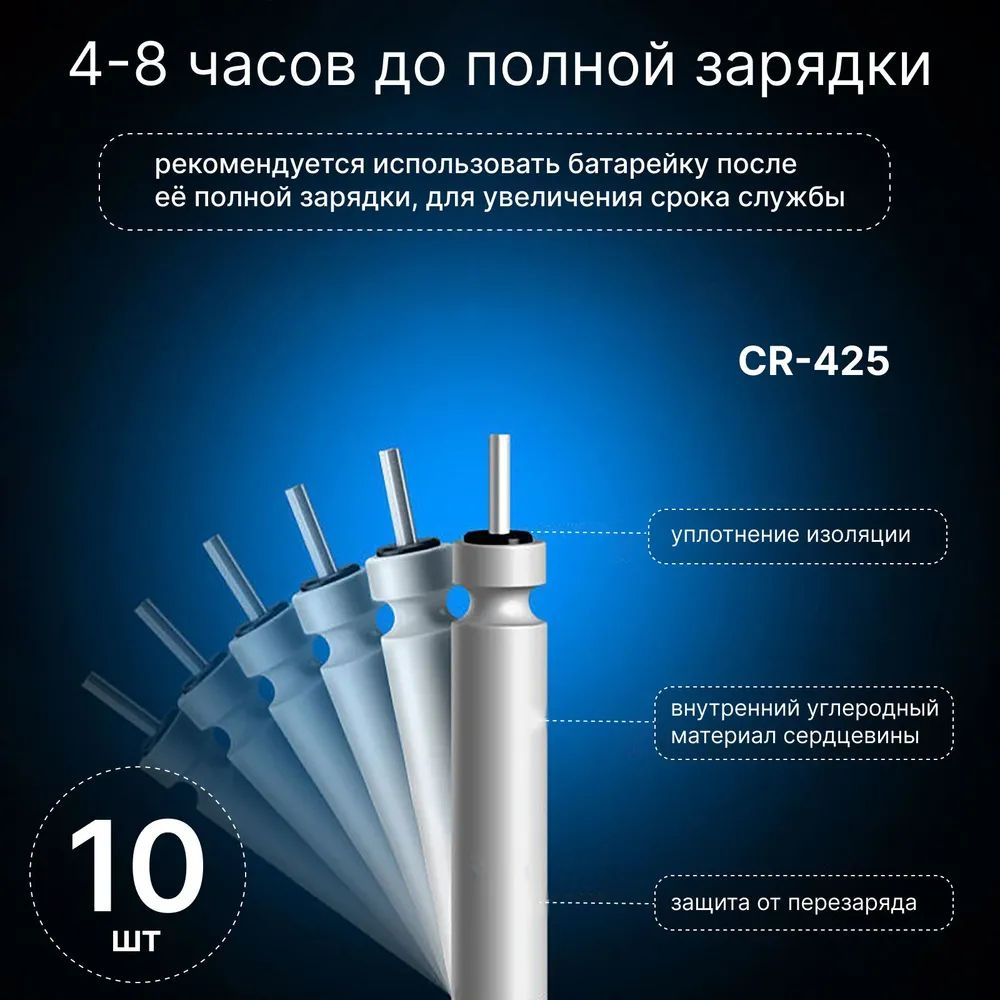 Батарейки для умных поплавков рыболовные CR-425 10 шт купить c доставкой на OZON по низкой цене ...