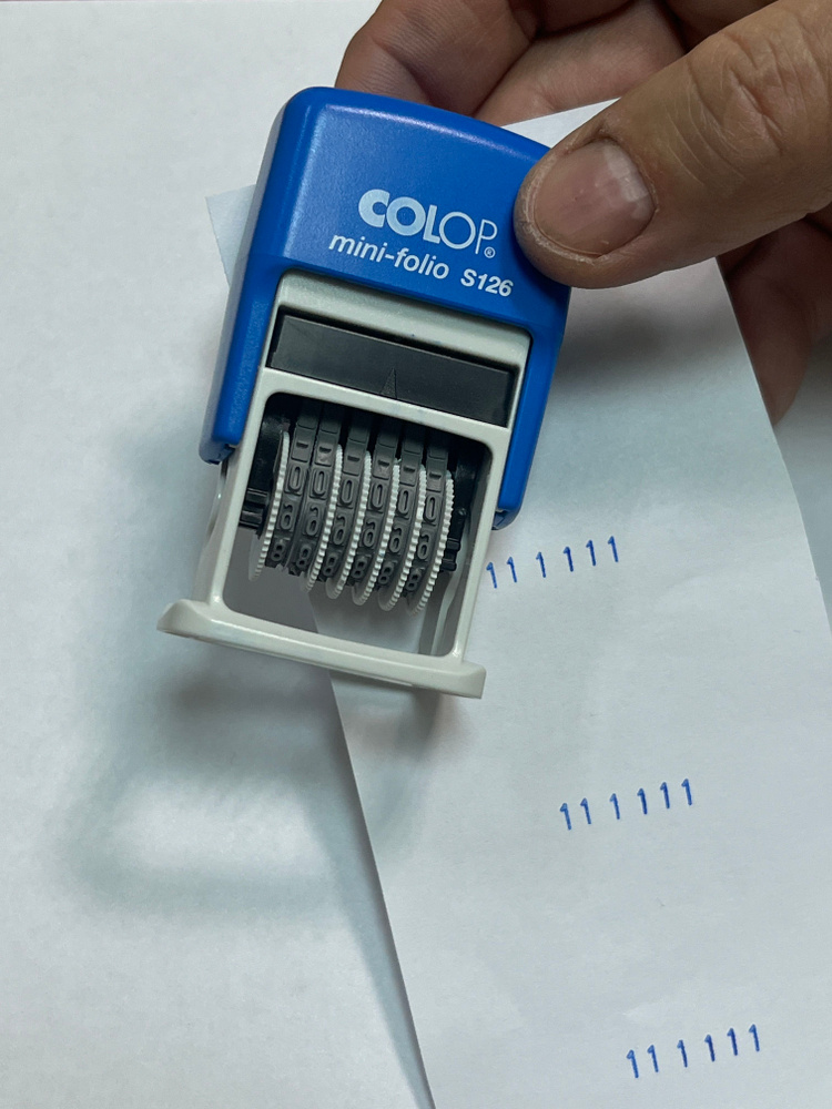 НУМЕРАТОР colop mini-folio S126, высота шрифта 3,8мм, 6-ти разрядный ...