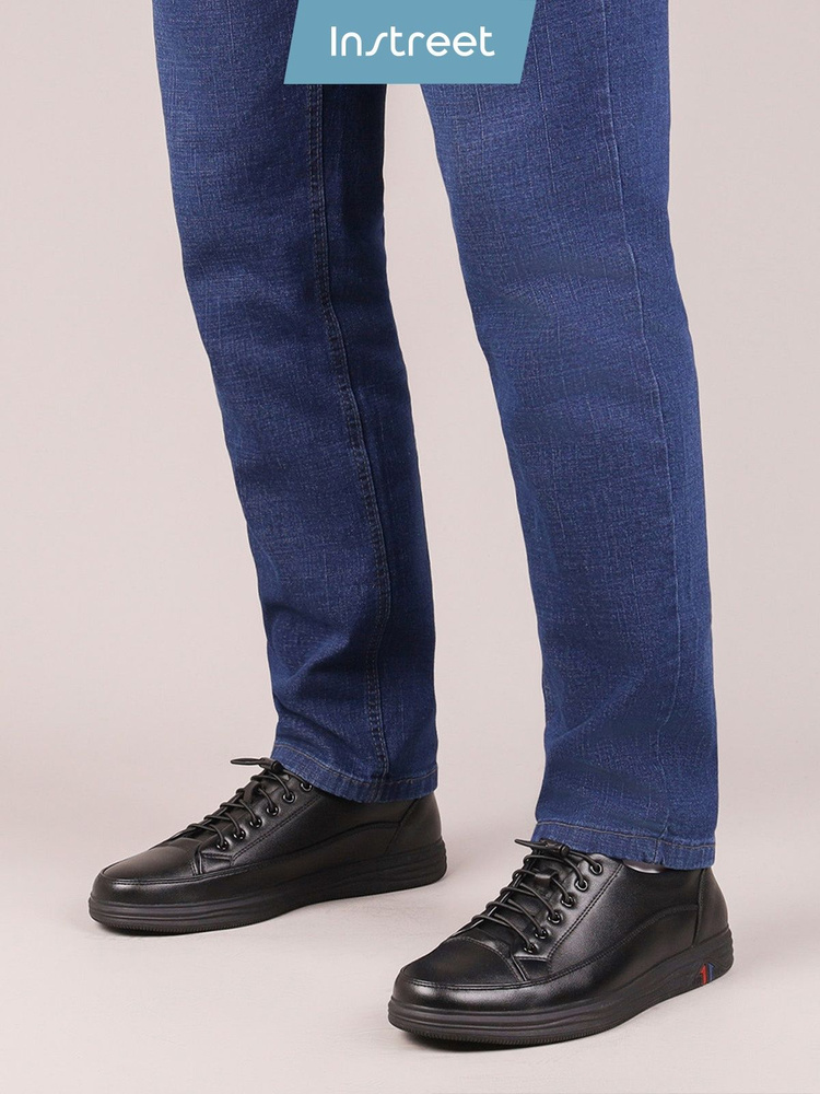 Кеды Мужской Instreet Искусственная кожа, размер 40 7 На любой сезон Шнурки Без каблука Россия ...