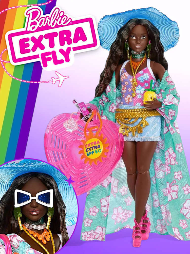 Кукла Barbie Extra Fly Пляж Брюнетка HPB14 купить на OZON по низкой ...