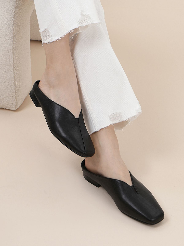 Сабо Женский Covani Натуральная кожа 7, размер 37 Круглый нос, Мягкая стелька Стандартный низкий ...