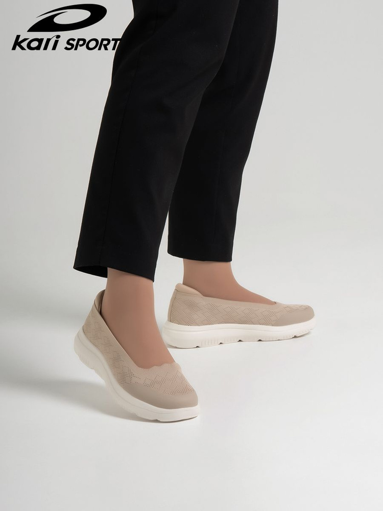 Слипоны Женский Kari Текстиль, ТПУ (термополиуретан) Бег, Фитнес, размер 36 G Лето Без застёжки ...