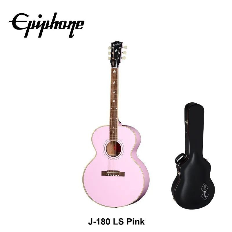 Epiphone J-180 LS Pink Электроакустическая гитара купить на OZON по ...