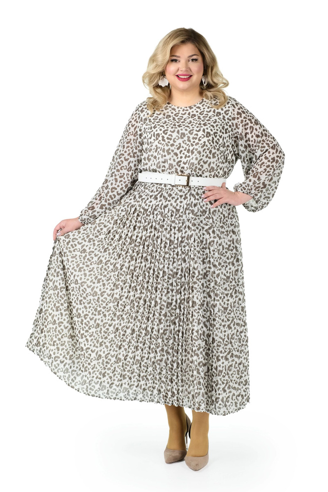 Платье Женский Natura XL белый, черный Повседневный Длинный Полиэстер, размер 64 Макси купить c ...