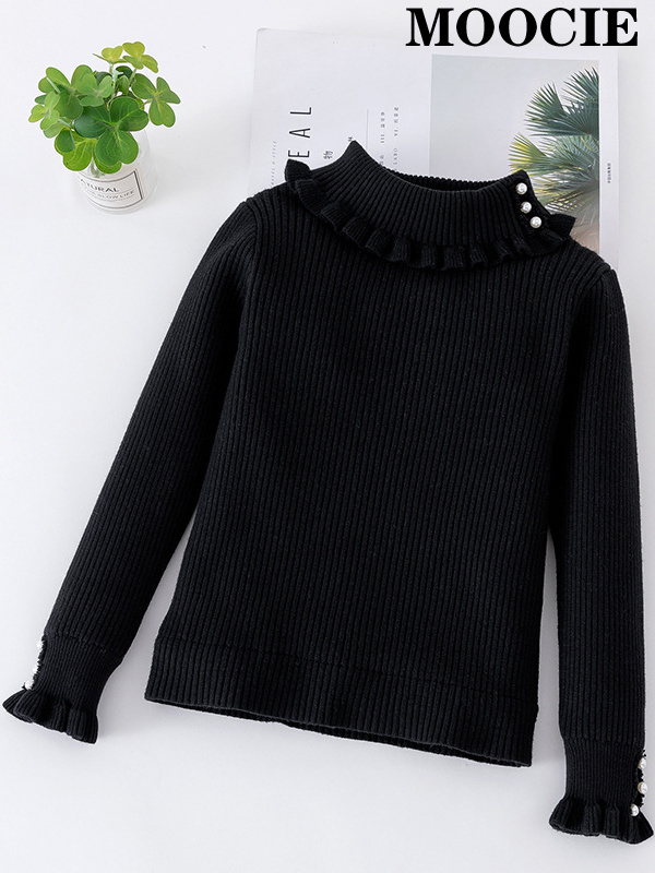 Свитер Девочки, Мальчики MOOCIE черный Политекс, размер 140 Длинный Китай купить c доставкой на ...