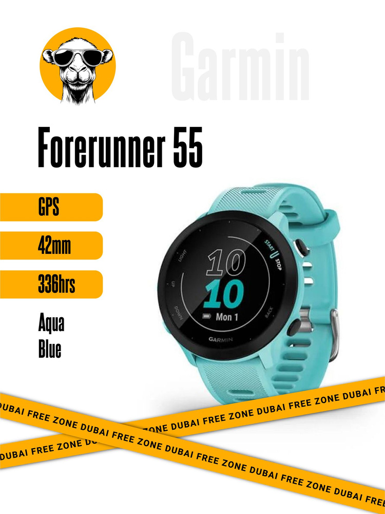 Garmin Смарт-часы Forerunner 55, 42mm, Aqua Blue купить на OZON по ...
