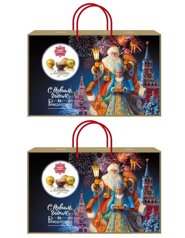 Новогодний Набор СУМКА шоколадный Дед Мороз на Красной площади 220 г 2 шт (арт 1969) купить на ...