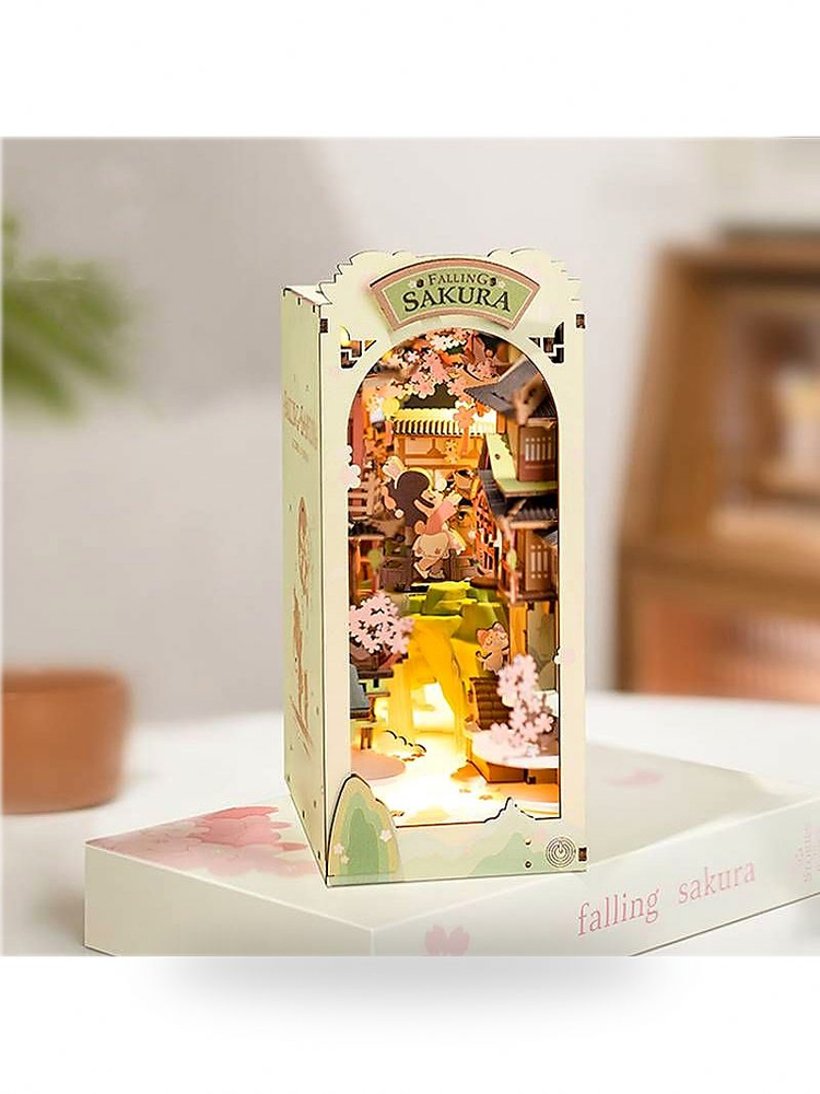 Румбокс "Долина цветущей сакуры" / Интерьерная миниатюра / Book nook ...