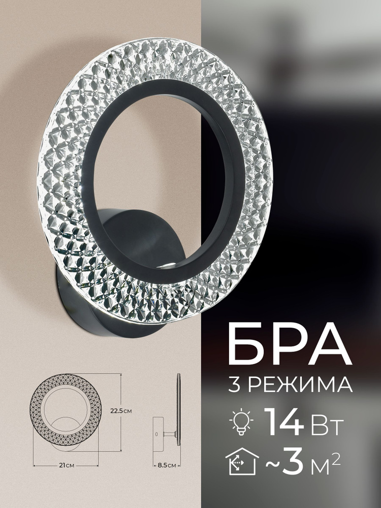 Светильник настенный светодиодный, бра ASTREA купить на OZON по низкой ...