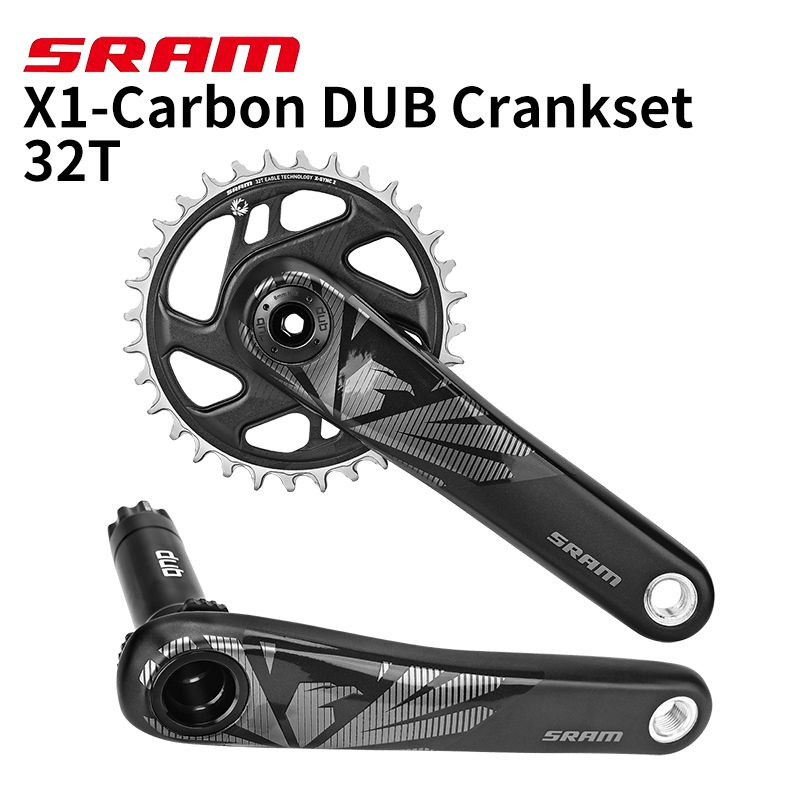 Карбоновые Шатуны SRAM FC-X-C-B1 Для Велосипеда, 175mm, Под Звезду, Совместимы С 11 И 12 ...