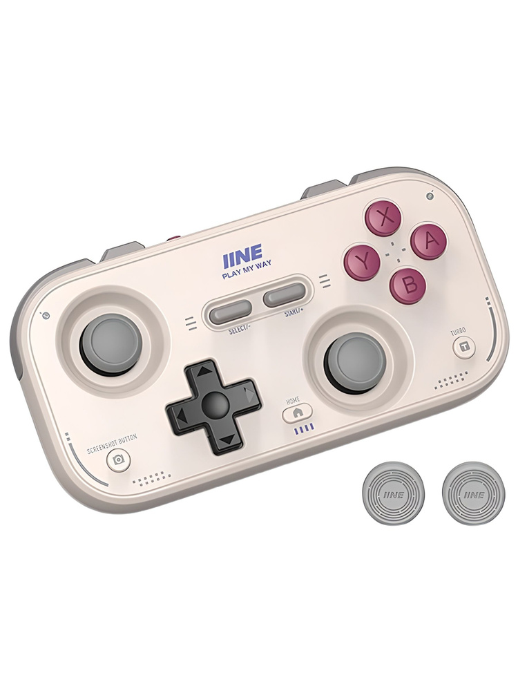 Iine Retro Gamepad: Мультиплатформенный Геймпад С Холл-Сенсорами И Мгновенным Откликом(серый ...