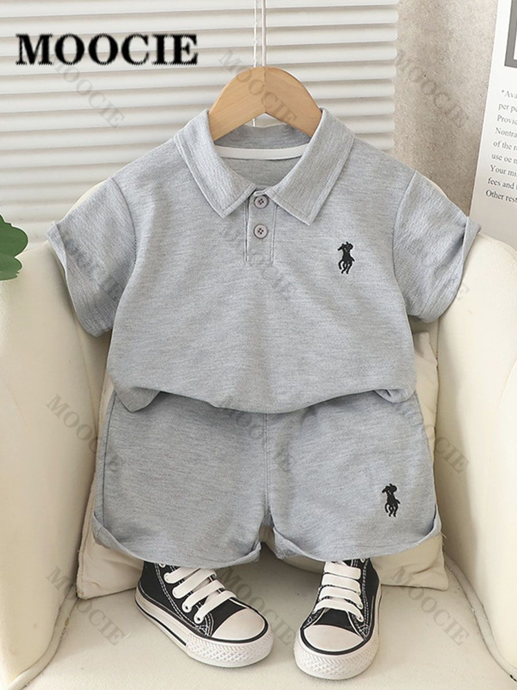 Комплект одежды Девочки, Мальчики MOOCIE Повседневный серый, размер 80 ...