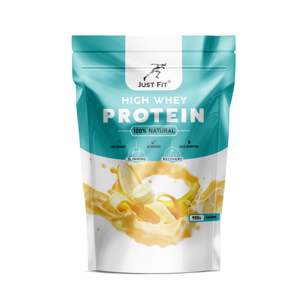 Сывороточный протеин Just Fit High Whey Protein 900 грамм, вкус банан ...