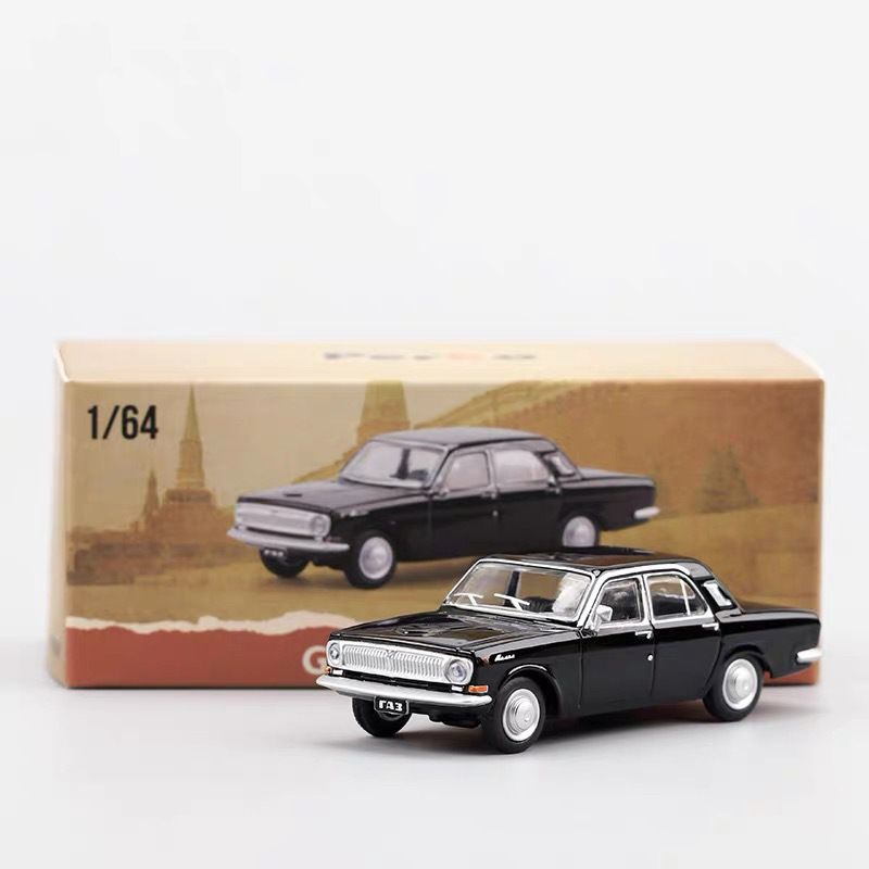 Машинка металлическая модель Perka 1:64 Gaz-24 Vo-lga Black Model Car ...