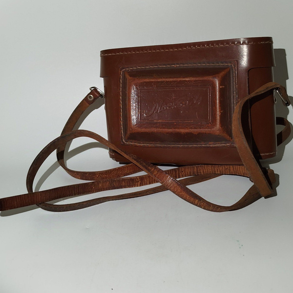 Фотоаппарат винтажный Москва-4 в оригинальном кофре, металл, пластик, кожа, стекло ...