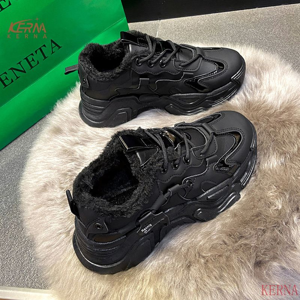 Кроссовки Женский KERNA Натуральная кожа Бег, размер 38 R (средняя) Зима Шнурки Стандартный ...