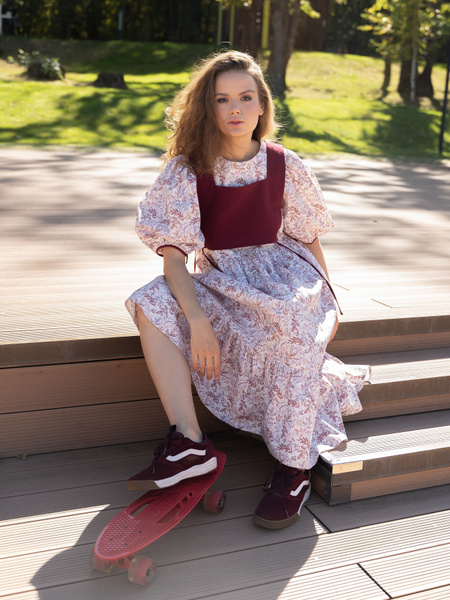 Платье Evgeniya Shkalikova designer clothing, женское, макси, рюши ...
