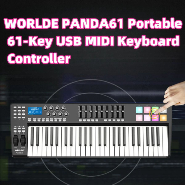 WORLDE PANDA-61 BLACK MIDI: 61, 8 программируемых пэдов, колеса ...