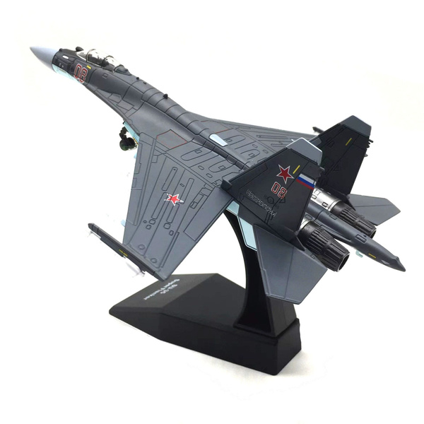 1:100Готовая литьевая модель истребителя Су-35,металлический сплав ...