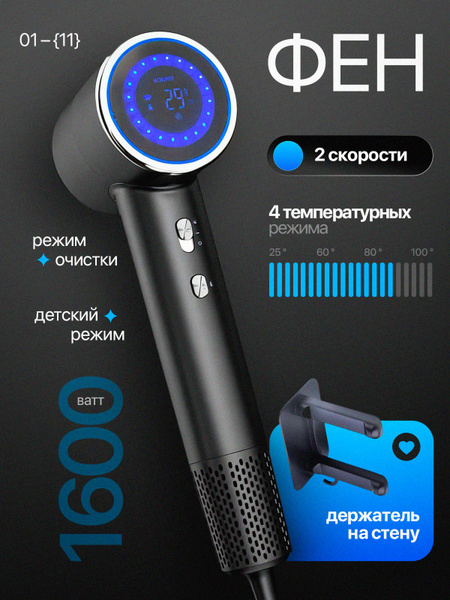 ZIVION Фен для волос Фен для волос профессиональный мощный/ с ...