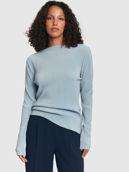 Блузка Женский Zolla светло-синий Полиэстер Длинный, размер 42 Китай Повседневный купить c ...