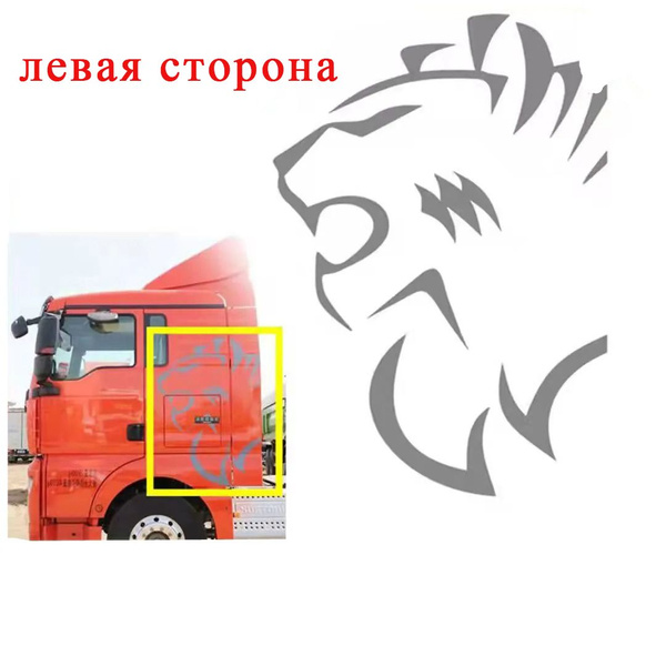 Голова тигра на левой стороне кабины прикреплена к CNHTC SINOTRUK ...