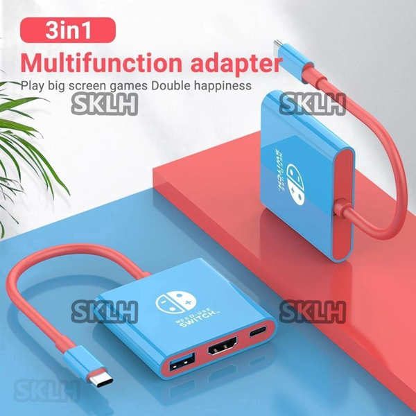 Новый портативный док-станция 3 IN 1 для Nintendo Switch TYPE-C Hub с ...
