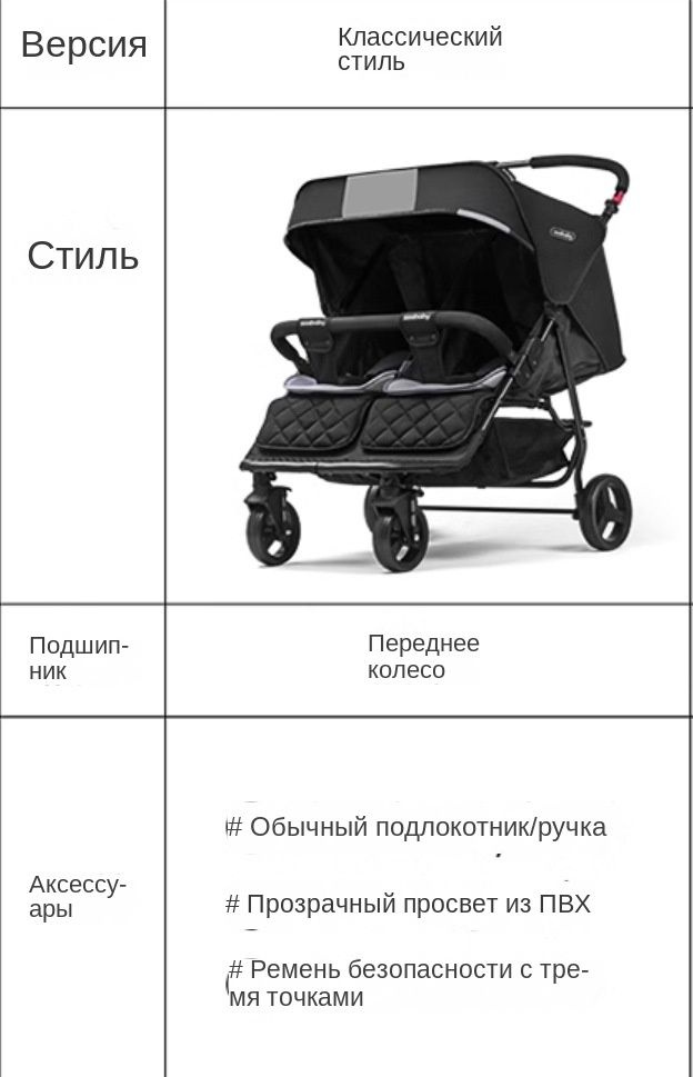 Коляска для близнецов / для двойни и погодок 2в1 купить на OZON по ...