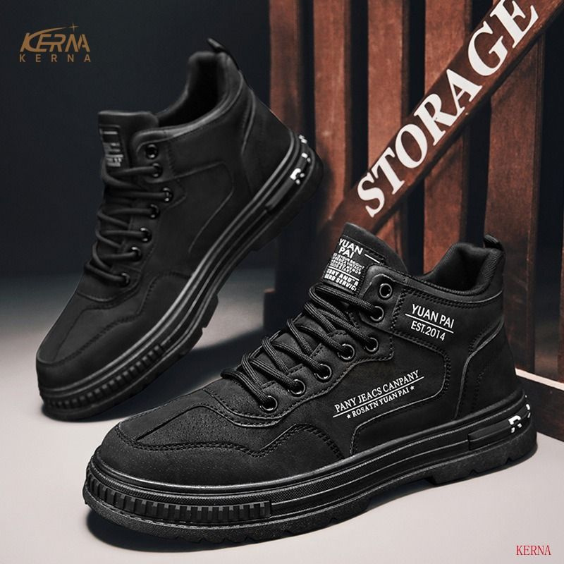 Кроссовки Мужской KERNA Натуральная кожа Бег, размер 41 R (средняя) Зима Шнурки Стандартный ...