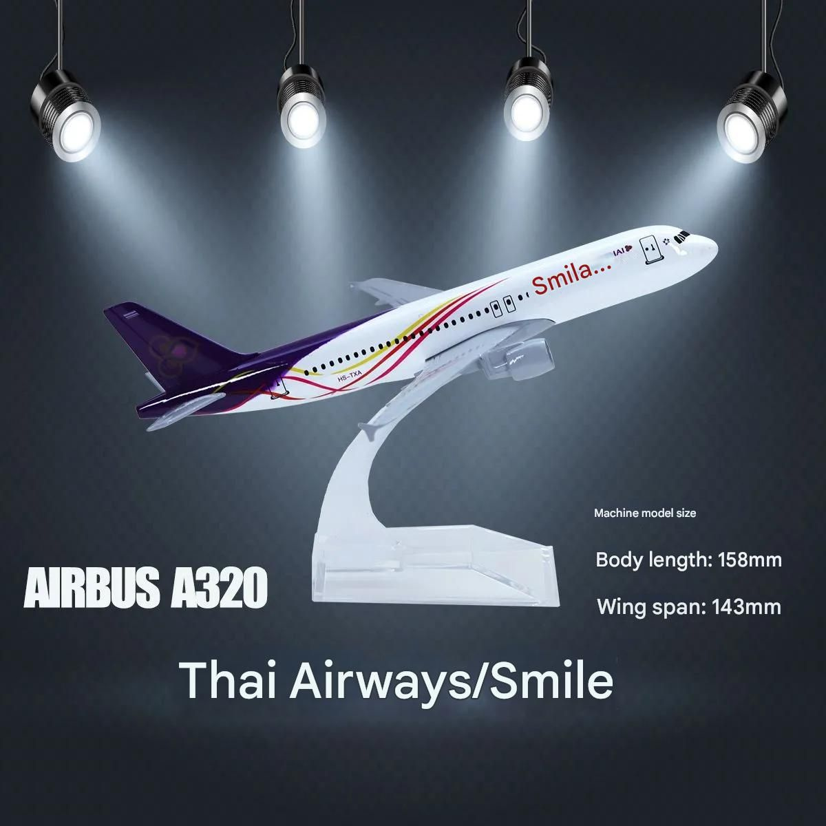 Эксклюзивная миниатюрная копия Airbus A320 Thai Airways Smile 15 см металлическая купить на OZON ...