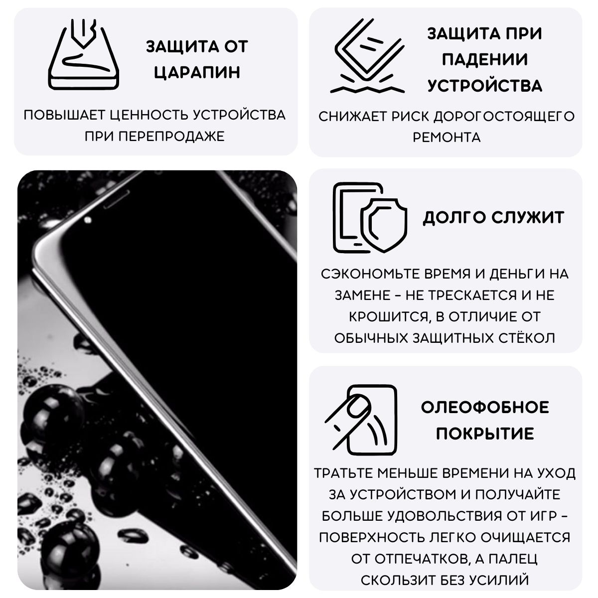 Комплект из 2 шт. Гидрогелевая полиуретановая пленка на Xiaomi Redmi 12 ...