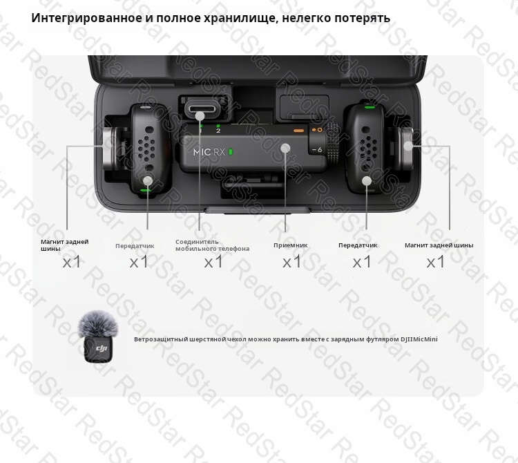 Микрофон для мобильного устройства DJI Mic Mini передатчик,Мини ...