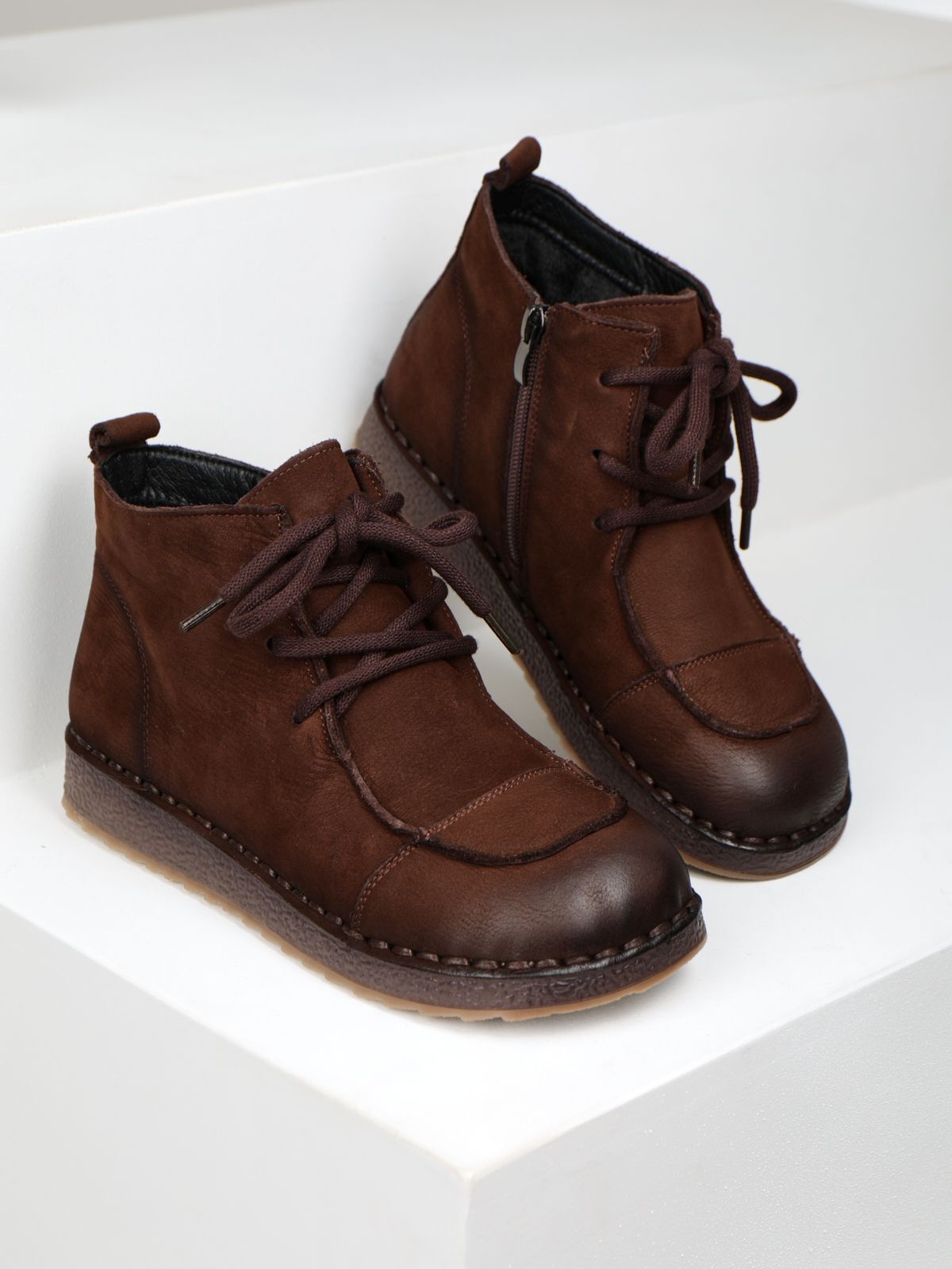 Ботинки Женский Covani коричневый крайола, коричневый, размер 37 в байкерском стиле Демисезон 8 ...