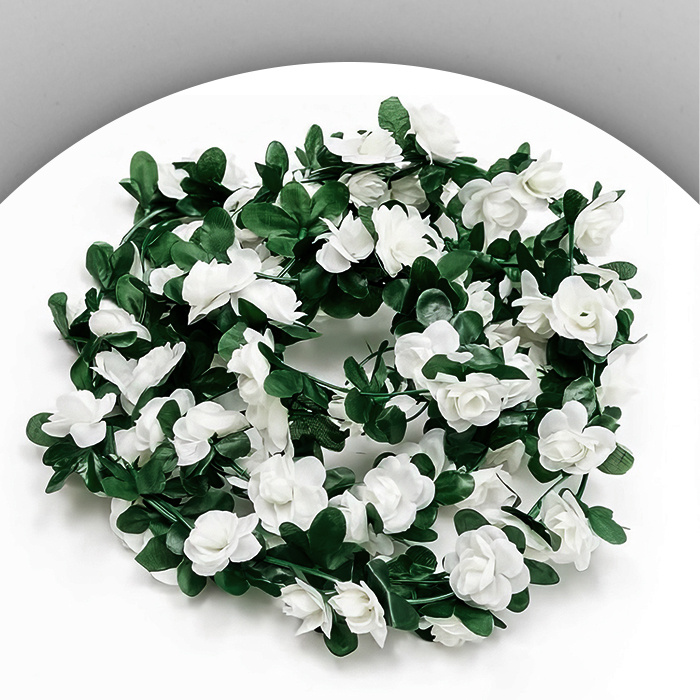 Искусственные цветы для декора Лианы 3 шт 2 5 м декоративные растения для интерьера с белыми
