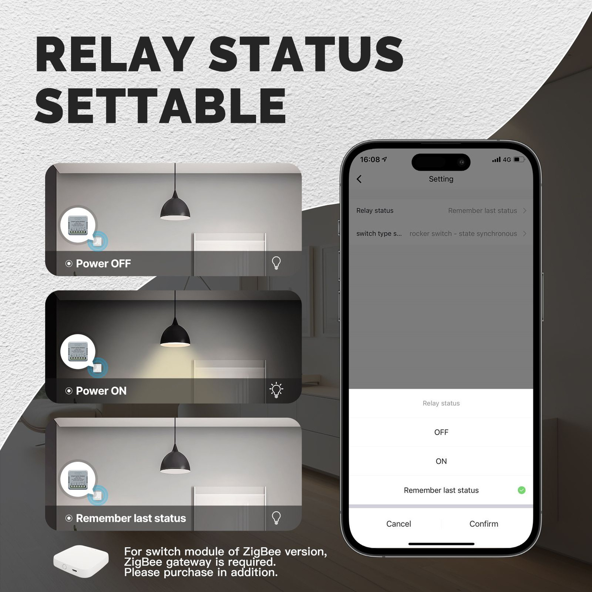 Умное реле на 2 канала ZigBee Moes ZM-104B-M-MS, серый купить на OZON ...