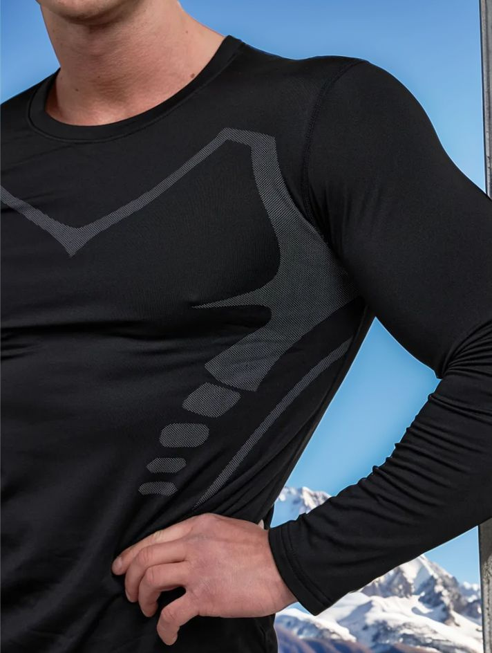 Комплект термобелья Мужской IRAF, размер 50, 52 Зима Горные лыжи Полиэстер, Эластан черный ...