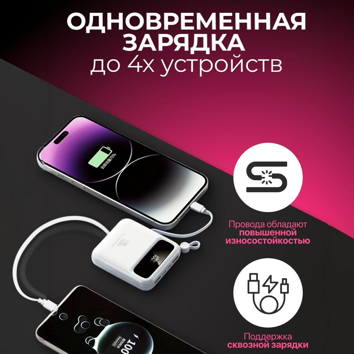 Внешний аккумулятор (Power Bank) ZOMN повербанки 20000 купить c ...