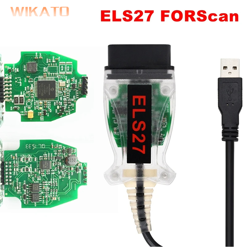 V2.3.8 ELS27 FORScan Green PCB PIC24HJ128GP+FTDI Mircochip ...