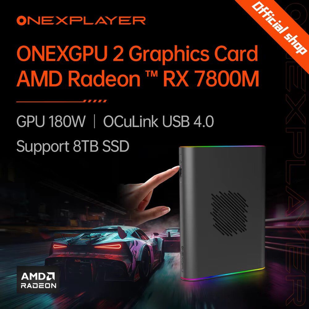 Видеокарта Radeon RX 7800M XT, 12 ГБ PCI-E M.2 3.5 мм, RJ-45 Ethernet ...